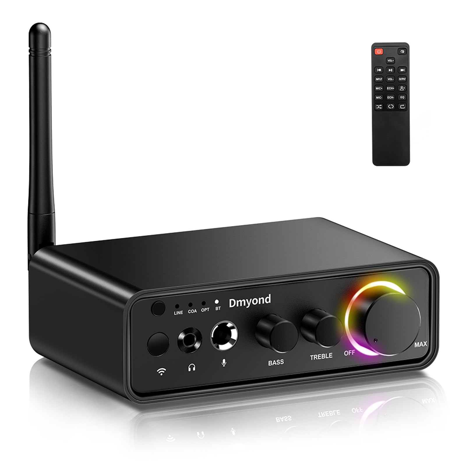 Home Amplifier Stereo Receiver, 100Wx2 Mini 2 Channel Digital Audio ...