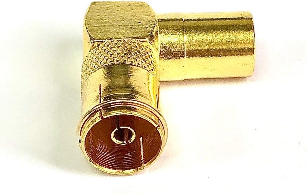 electrosmart Gold Plated 90 Degree Right Angle/Angled TV Aerial Cable ...