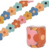 Amazon.com: Whaline 32.8ft Pastel Flower Bulletin Board Borders Retro ...