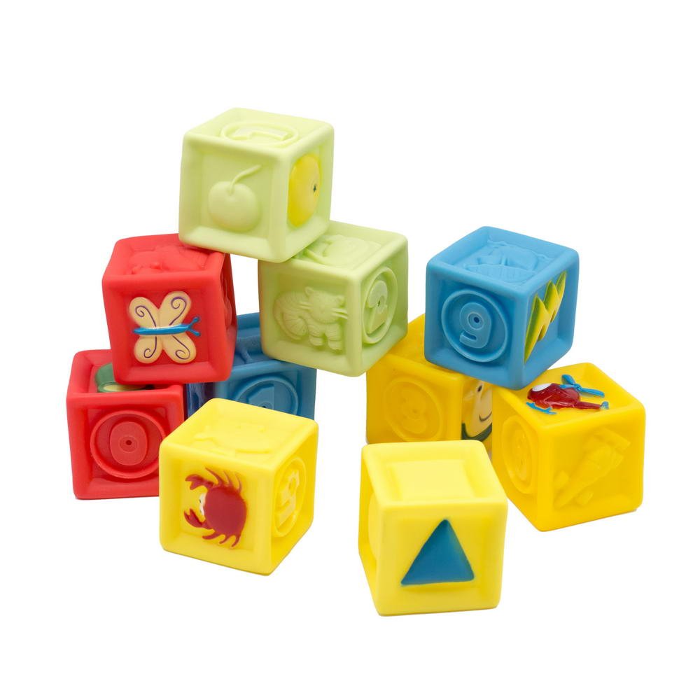LiangTing Squeeze and Stack Block Set- BPA Free and Soft Baby Building ...