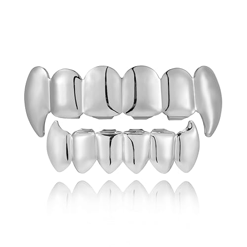 Txdvbls Grillz Teeth Men Silver Grills for Your Teeth Vampire Fangs 14K ...