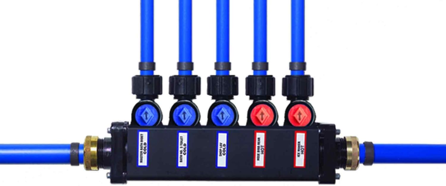 Viega 49410 PureFlow Dual Temperature Minibloc Poly PEX Press 1/2-Inch ...