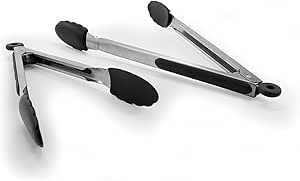 Amazon.com: Oneida Stainless Steel Kitchen Tongs with Silicone Head ...