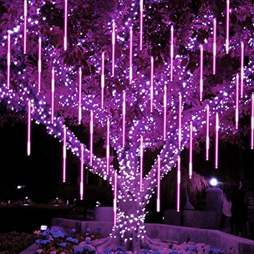 Twinkle Star Meteor Shower Rain Lights, 30cm 8 Tubes 288 LED Falling ...