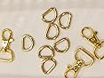 Amazon.com: Swpeet 50 Pcs Gold Assorted Multi-Purpose Metal O Ring for ...