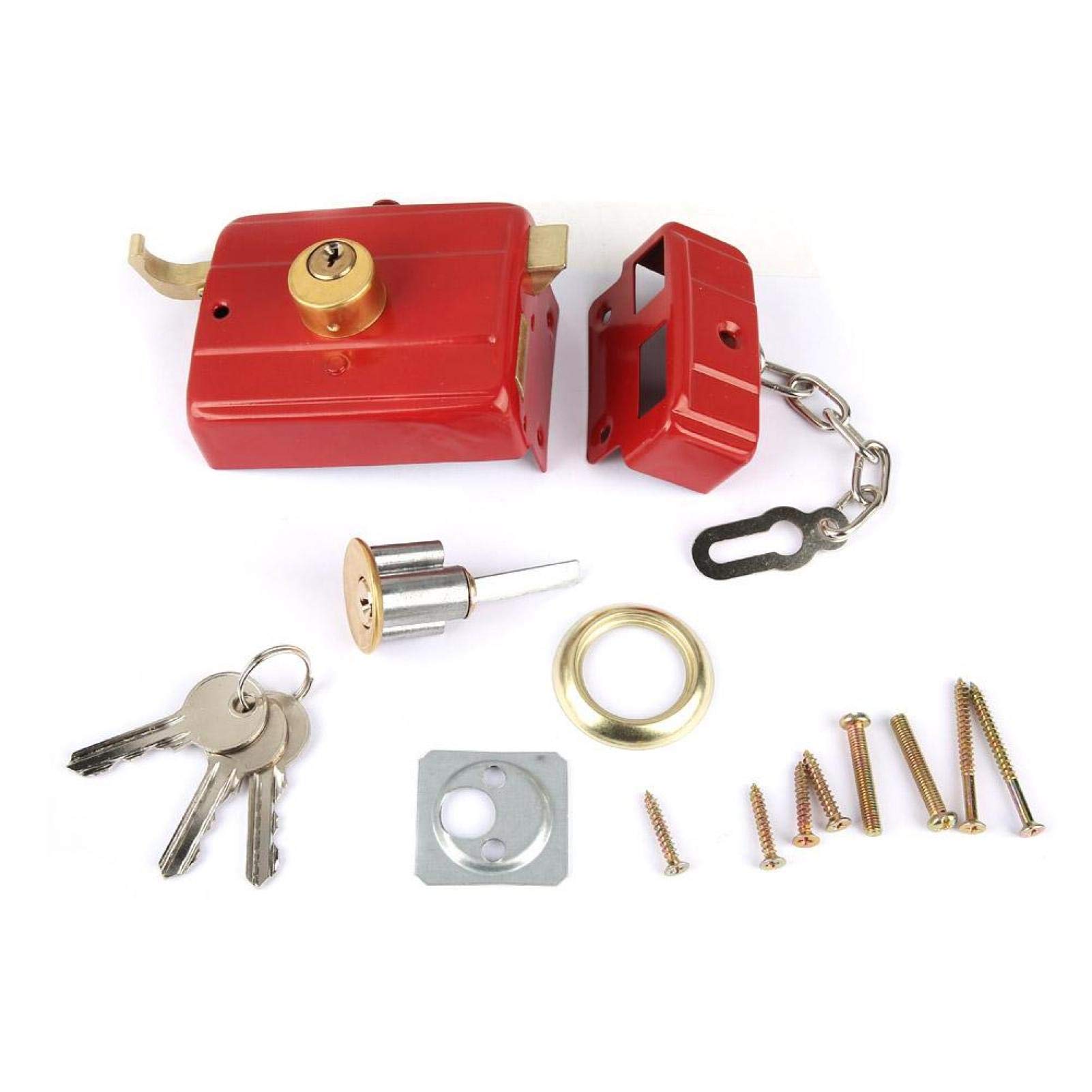 Metal Night , Deadbolt Rim Lock, Red Vertical Hinged Doors for Iron ...
