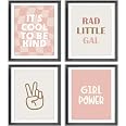 Amazon.com: Rad Little Gal Retro Pink Beige Preppy Checkered Peace Sign ...