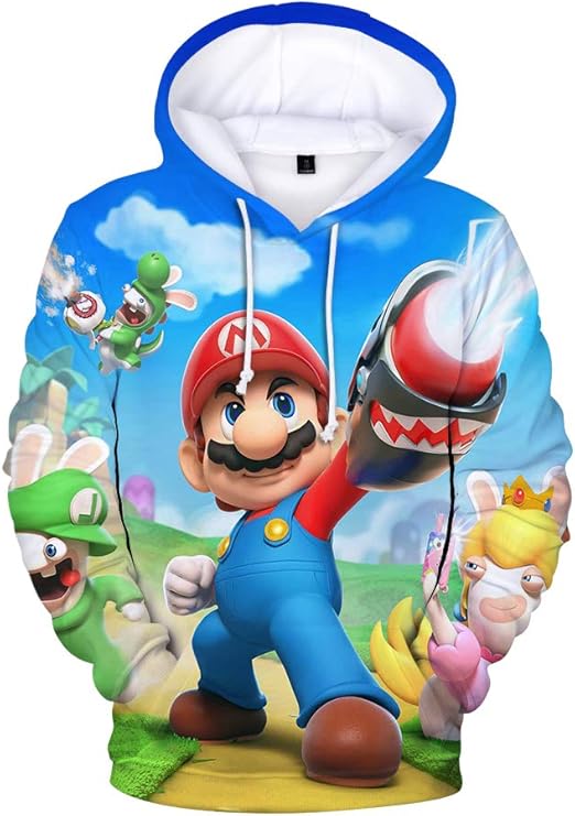 Super Mario Pullover Desgaste Lindo Padres e Hijos 3D Impreso Divertido ...