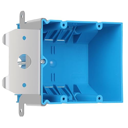 XIUTE Adjustable 2 Gang Electrical Box，Plastic Electrical Box ，Blue 34 ...