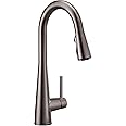 Moen Sleek Matte Black One Handle, Single-Hole Pulldown Kitchen Faucet ...