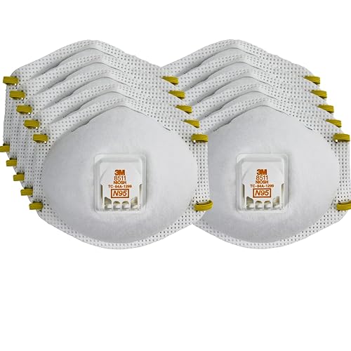 3M Particulate Respirator 8511, Pack of 10, N95, NIOSH APPROVED, Cool ...