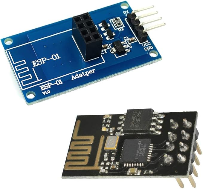 Acxico 1Set ESP8266 ESP-01 Serial Wireless Transceiver Module + ESP-01 ...
