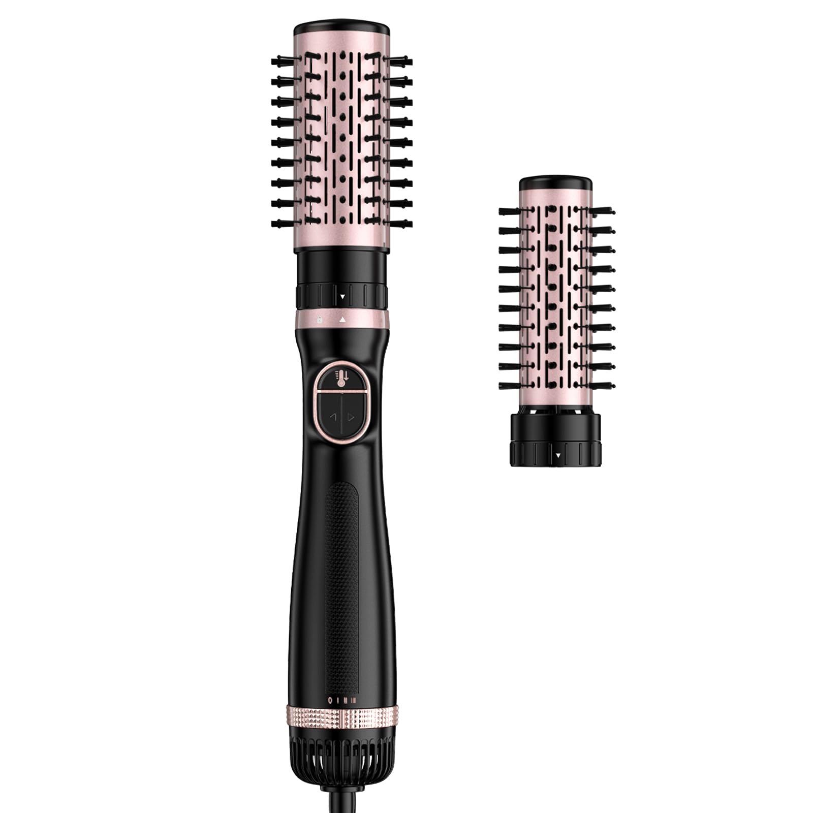 Rotating Hair Dryer Brush Spinning, Blow Dryer Brush with 2 Detachable ...