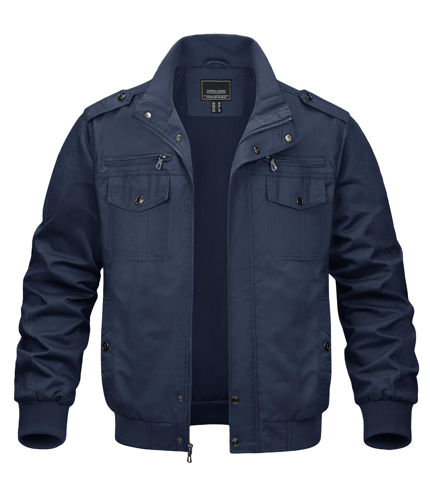MAGNIVIT Men's Military Jackets Lightweight Casual Jackets Cotton ...
