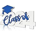 Amazon.com: Blue Class of 2024 Sign Graduation Party Decorations Class ...