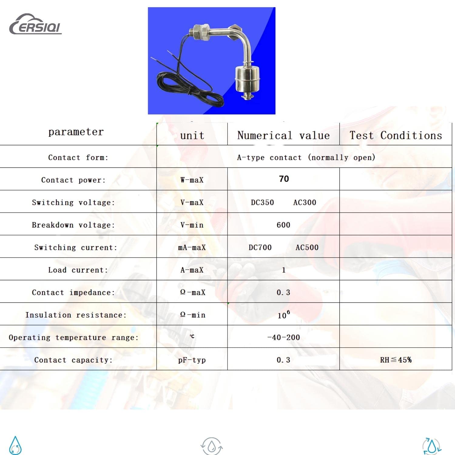 Mua ERSIQI Water Level Sensor,Float Switch for Water Tank Fuel Level ...