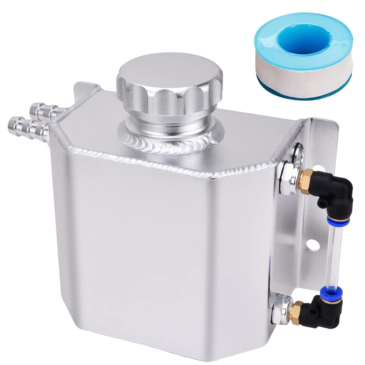 SPEEDWOW Coolant Overflow Tank, Aluminum Radiator Overflow Tank with ...