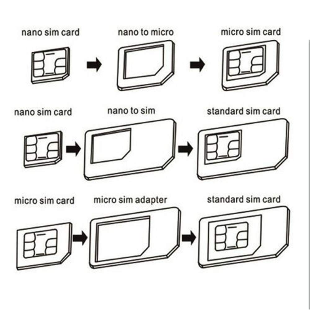 Mua Noosy SIM-Adapter, Nano Sim, MicroSIM Converter, Set of 8 with Removal Pins, Resizable for ...