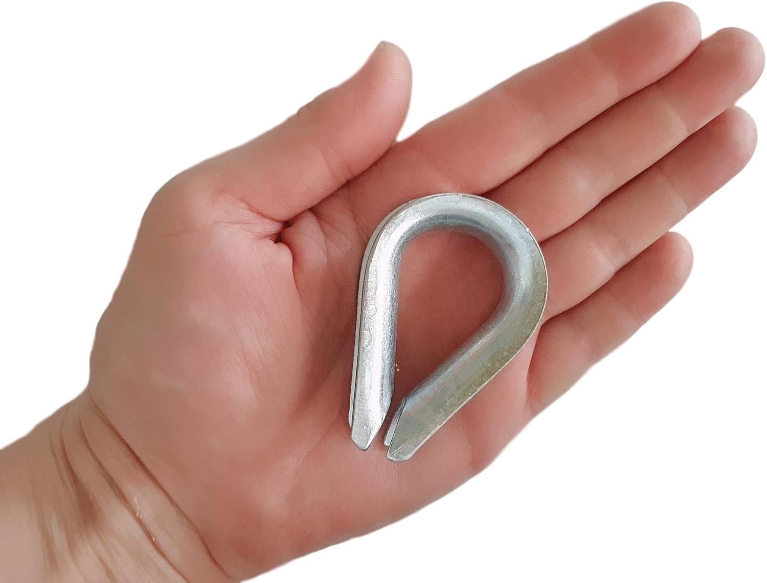 (Pack of 4 pcs) Wire Rope Thimble Galvanised Steel 12 mm Ø DIN 6899B ...