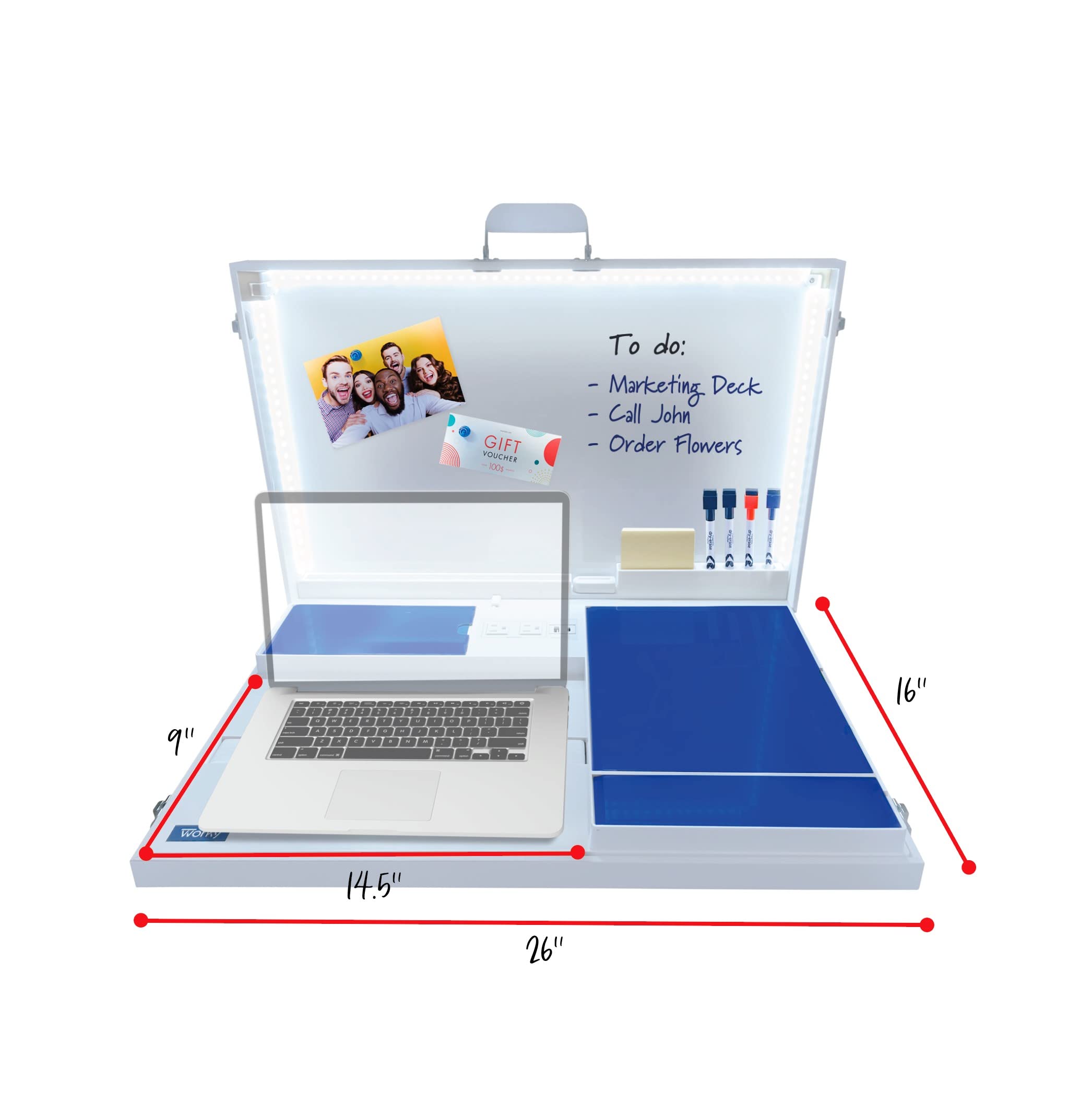 Mua Worky 15-in-1 Home Office Portable Workstation Desk with Built-in ...