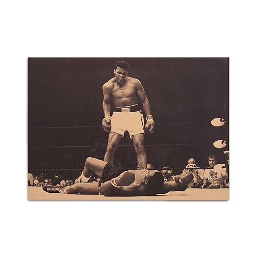 Vintage Muhammad Ali Poster Vs. Sonny Liston Wall Art 20x14 Inch ...