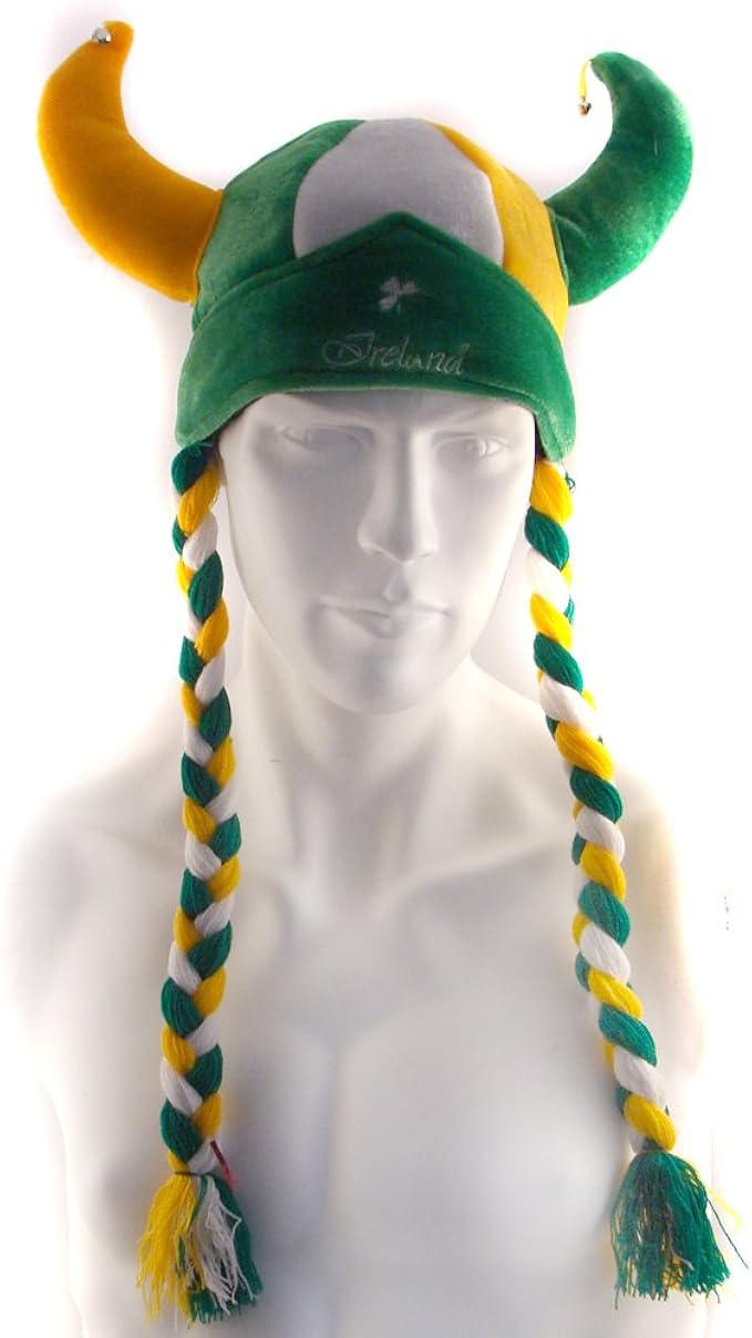 Adults Viking Style Hat With Plaits: Amazon.co.uk: Clothing