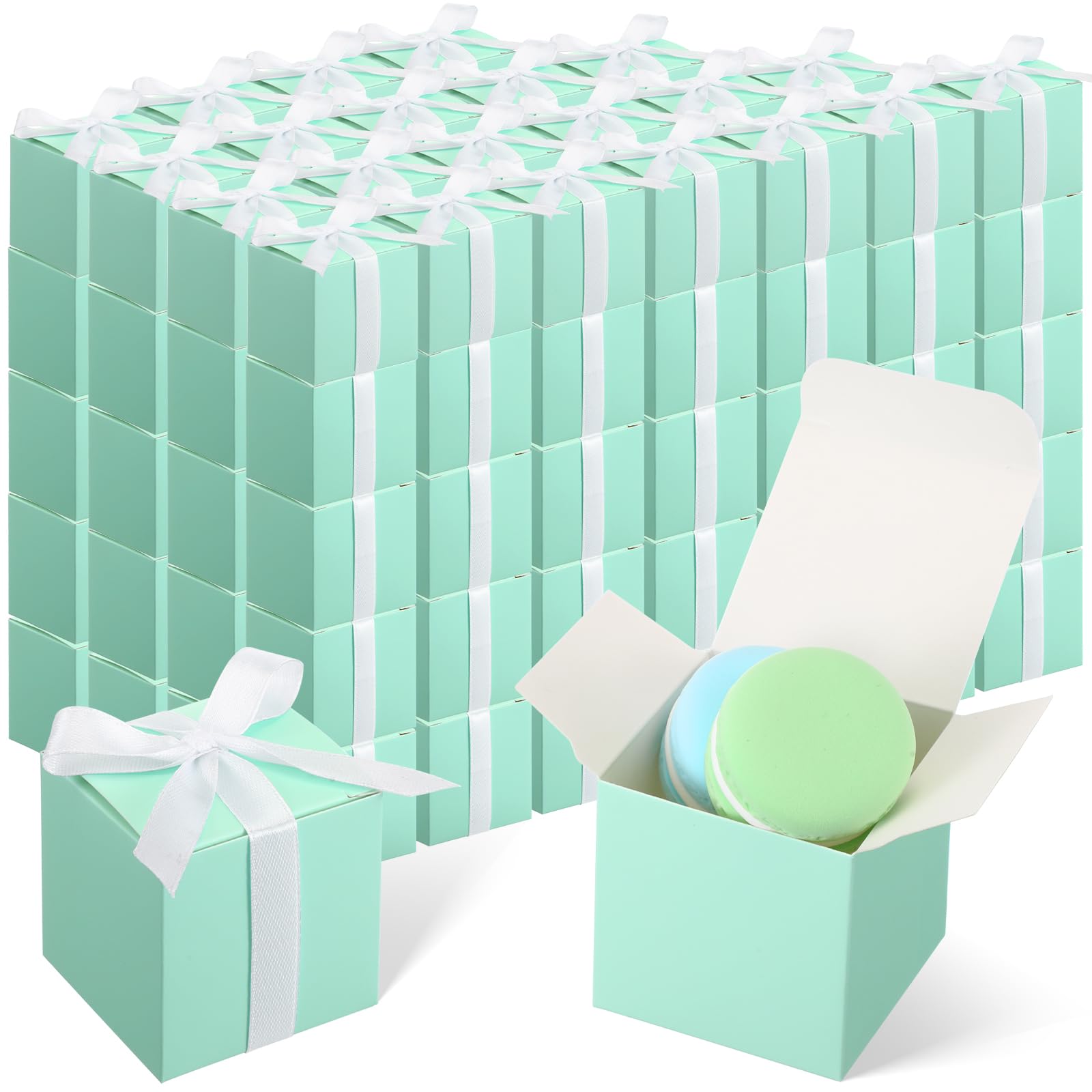 Jutom 100 Pcs Mini Favor Boxes Extra Small Candy Boxes Paper with Gold ...