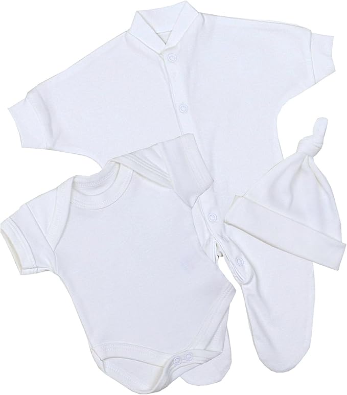 BabyPrem Vêtements de bébé prématuré 3 pièces - Dors, Body & Chapeau 0. ...