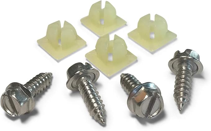 Amazon.com: Stainless Steel License Plate Screws - OE Style Fastener ...