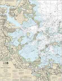 Boston Harbor Nautical Map Chart Journal: 7 1/2 x 9 3/4 Inch - 200 ...