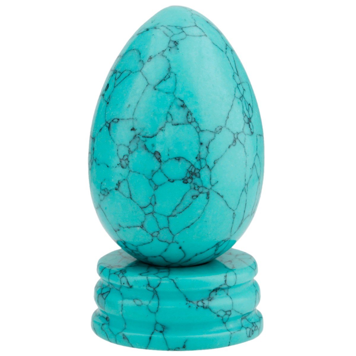 Shanxing Green Turquoise Crystal Egg with Stand,Carved Stone for ...