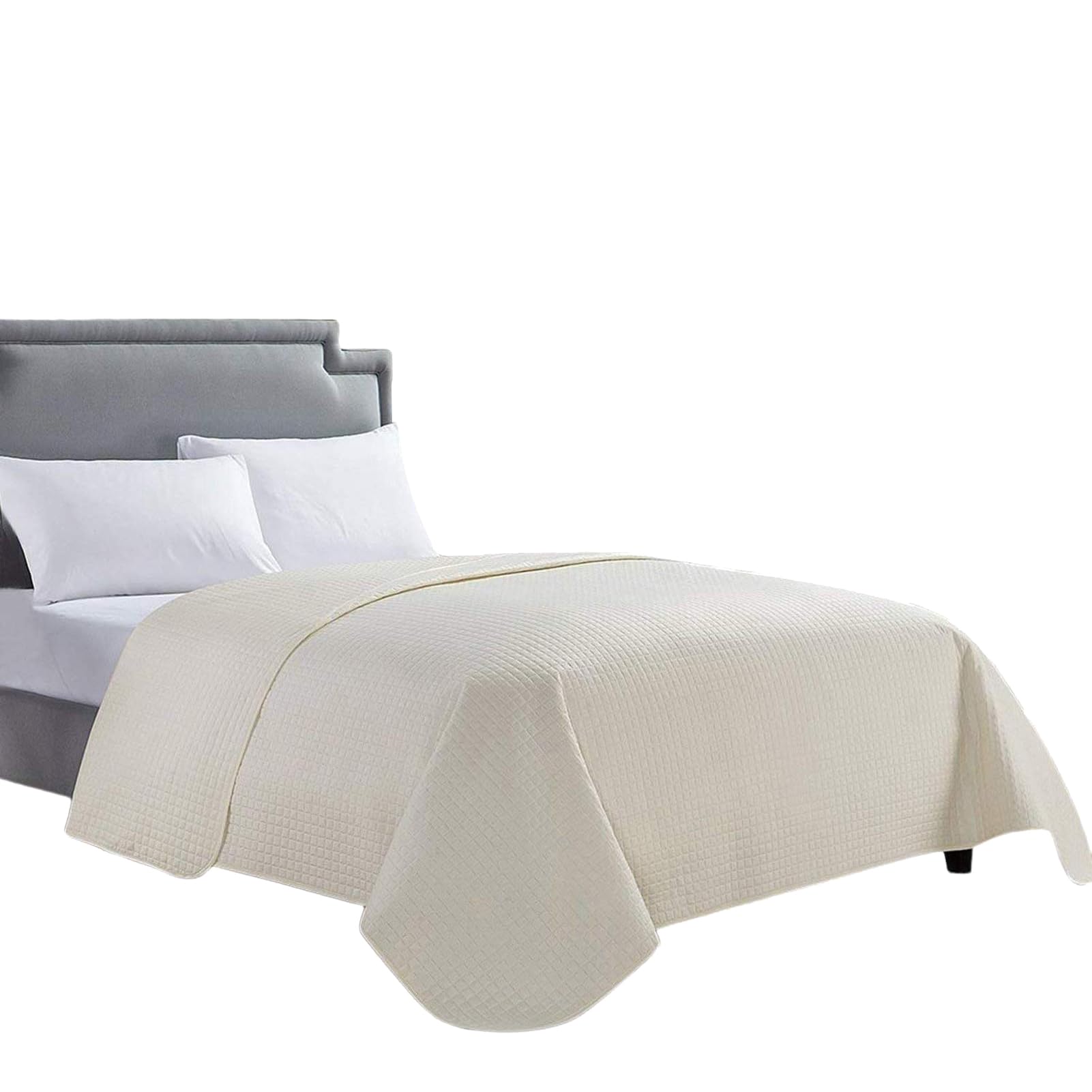 HollyHOME Luxury Checkered Super Soft Solid Single Pinsonic Quilted Bed ...