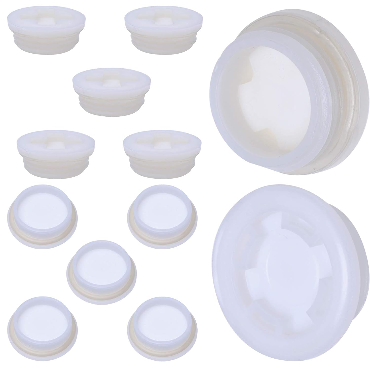 12 Pack Combo of Bung Cap 2”with 3/4”Knock Out Fine Thread and Coarse ...