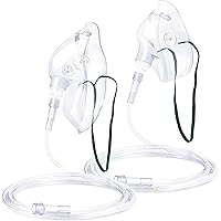 Amazon.com: 2 Pack Oxygen Mask for Face Adult with 6.6' Tube ...