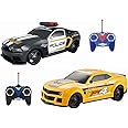Amazon.com: RC Remote Control Police Car & Racing Sports Car 1:24 Scale ...