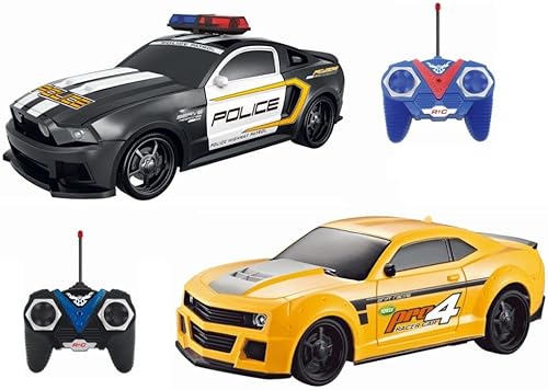 RC Remote Control Police Car & Racing Sports Car 1:24 Scale Radio ...