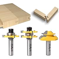 Tongue and Groove Router Bit Tool Set, SellyOak 1/2 Shank Tongue ...