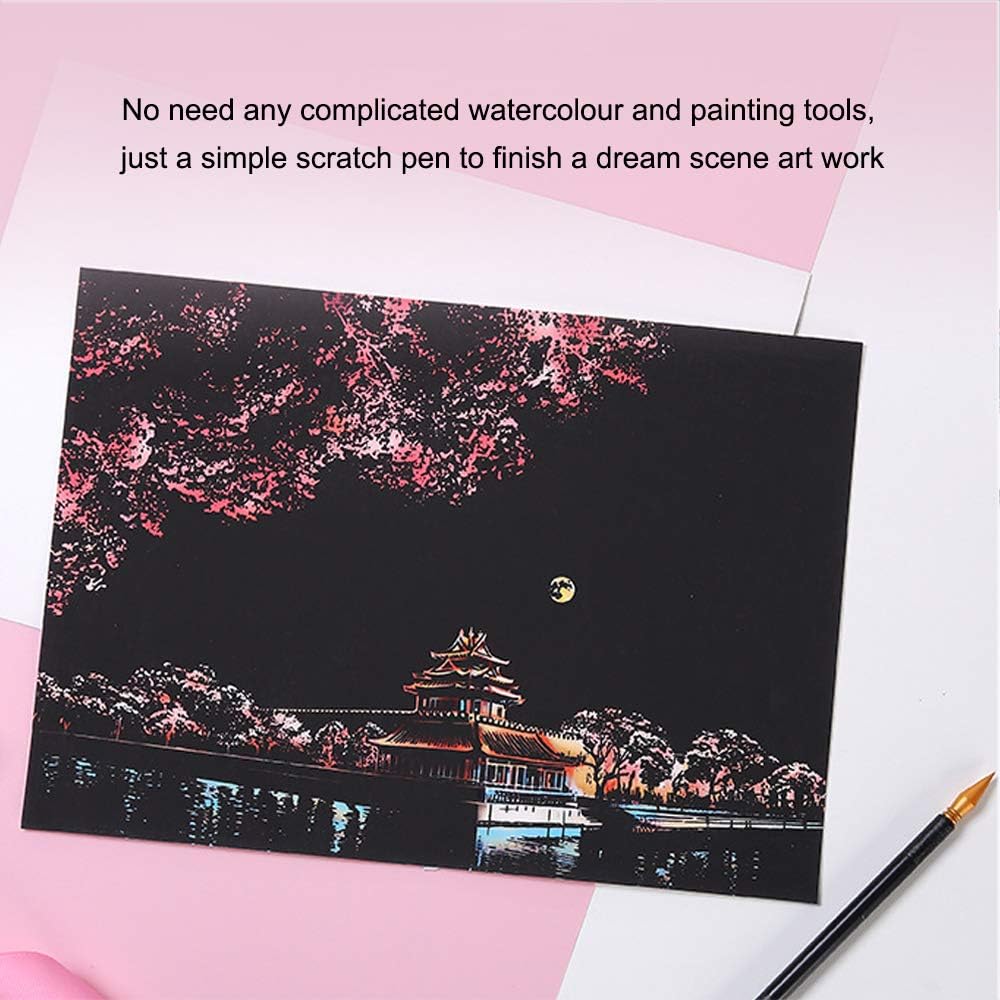 MYCreator Scratch Art for Kids, A4 Size Scratch & Sketch Art Paper ...