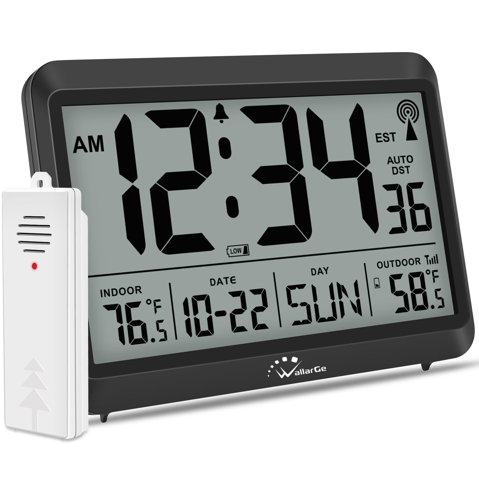 Mua WallarGe Atomic Clock with Indoor Outdoor Temperature - 8.5 ...