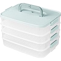 Amazon.com: VEREMUND 4-Layer Food Storage Container with Lid, Plastic ...