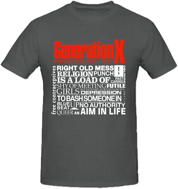 Generation X Perfect Hits Funny Soft O Tee Shirts For Mens Grey: Amazon ...