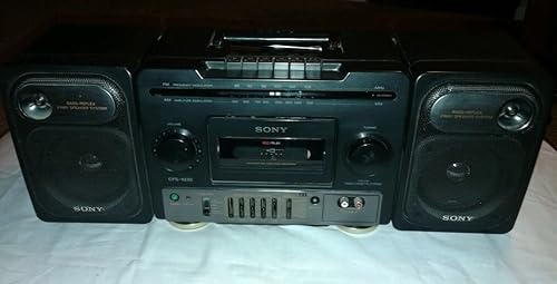 Vintage Sony Cfs-1030 Boombox Detachable Speakers Stereo Cassette Tape ...