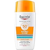 Eucerin Sun Face Hydro-Fluid FPS 50 + Tono Medio 50ml Protector Solar Facial con Color, textura ...