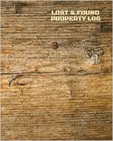 Amazon.com: Lost And Found Property Log: Lost Property Template To ...