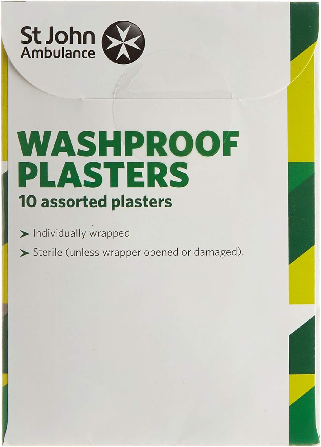 St John Ambulance Assorted Wash Proof Plasters – Pack of 10 – BigaMart