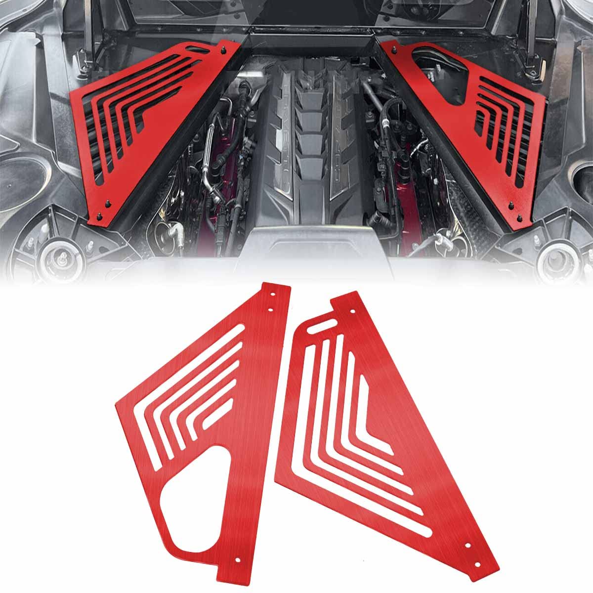 BILLFARO Engine Bay Panel Cover,Oxidation Aluminium Left Right Rear ...