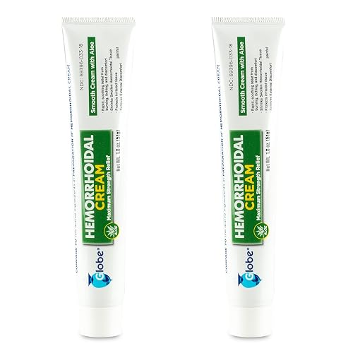Globe Hemorrhoidal Cream (2 Pack) 1.8 oz w/Applicator Phenylephrine ...