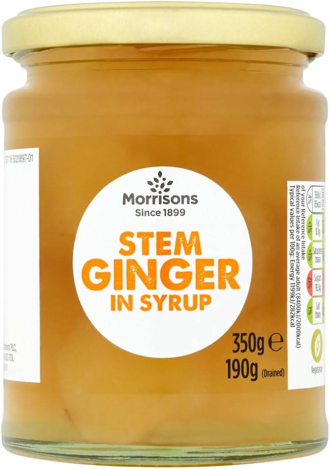 Morrisons Stem Ginger in Syrup, 350g: Amazon.co.uk: Prime Pantry