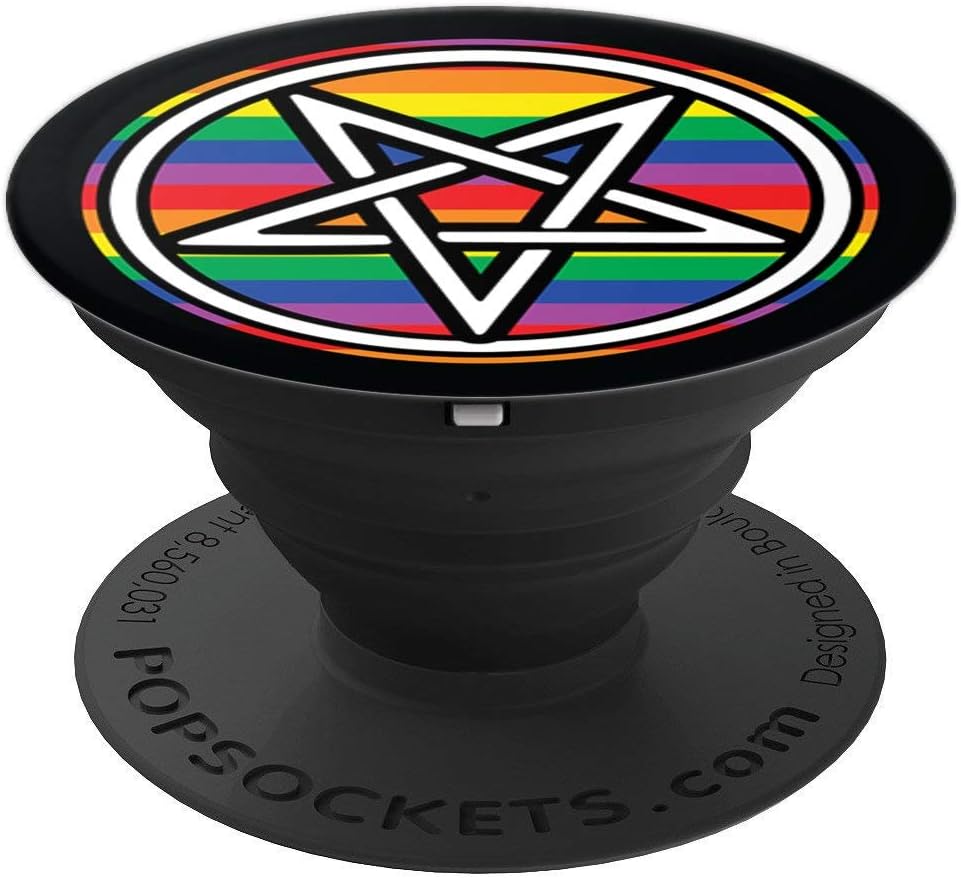 Amazon.com: Gay Pride Flag Pentagram LGBTQ Rainbow Occult Pentacle ...