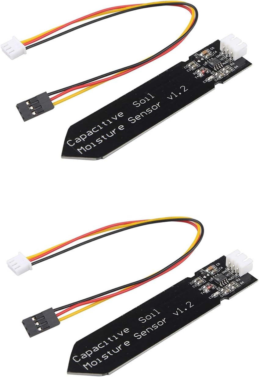 Wishiot Capacitive Analog Soil Moisture Sensor 3.3~5.5V Corrosion Resistant With Gravity 3-Pin ...